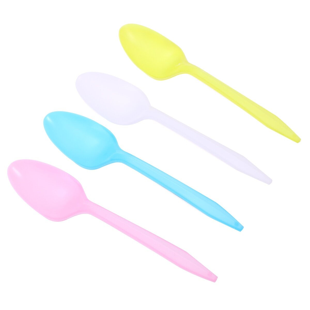 OUNONA Assorted Color Disposable Plastic Spoons for Parties Weddings ...
