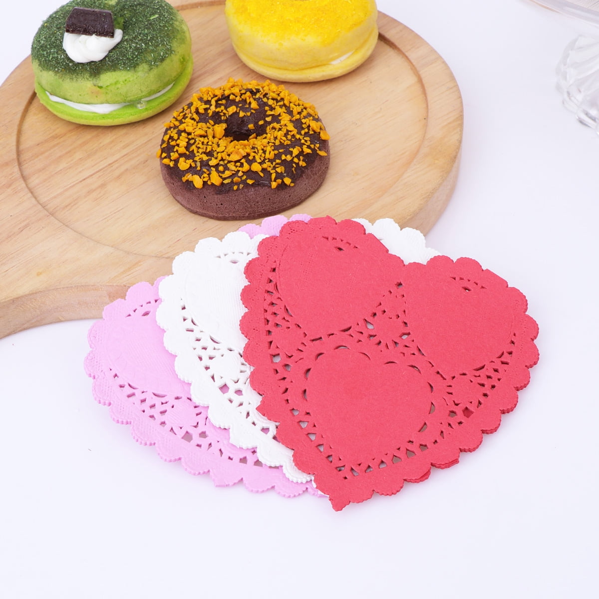 OUNONA Assorted Color Heart Shaped Cake Boards Made of Premium Paper ...