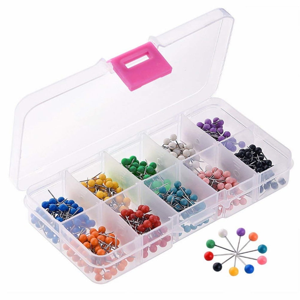 OUNONA Assorted Color Plastic Push Pins Map Tacks for Office and Craft ...