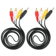 2 Pcs € 1 Jack 3.5 Adapter Cord Soundbox Speaker Audio Cable for Cell ...