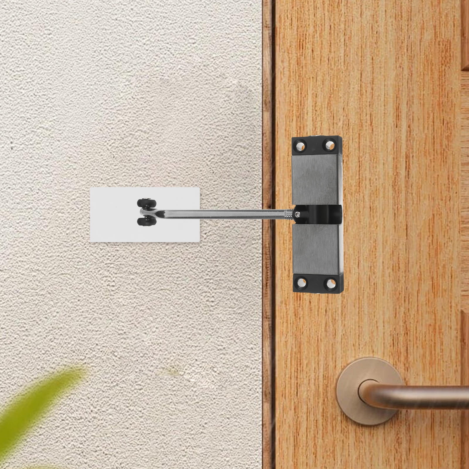 OUNONA Automatic Door Closer Adjustable Closing Force Classic Color ...