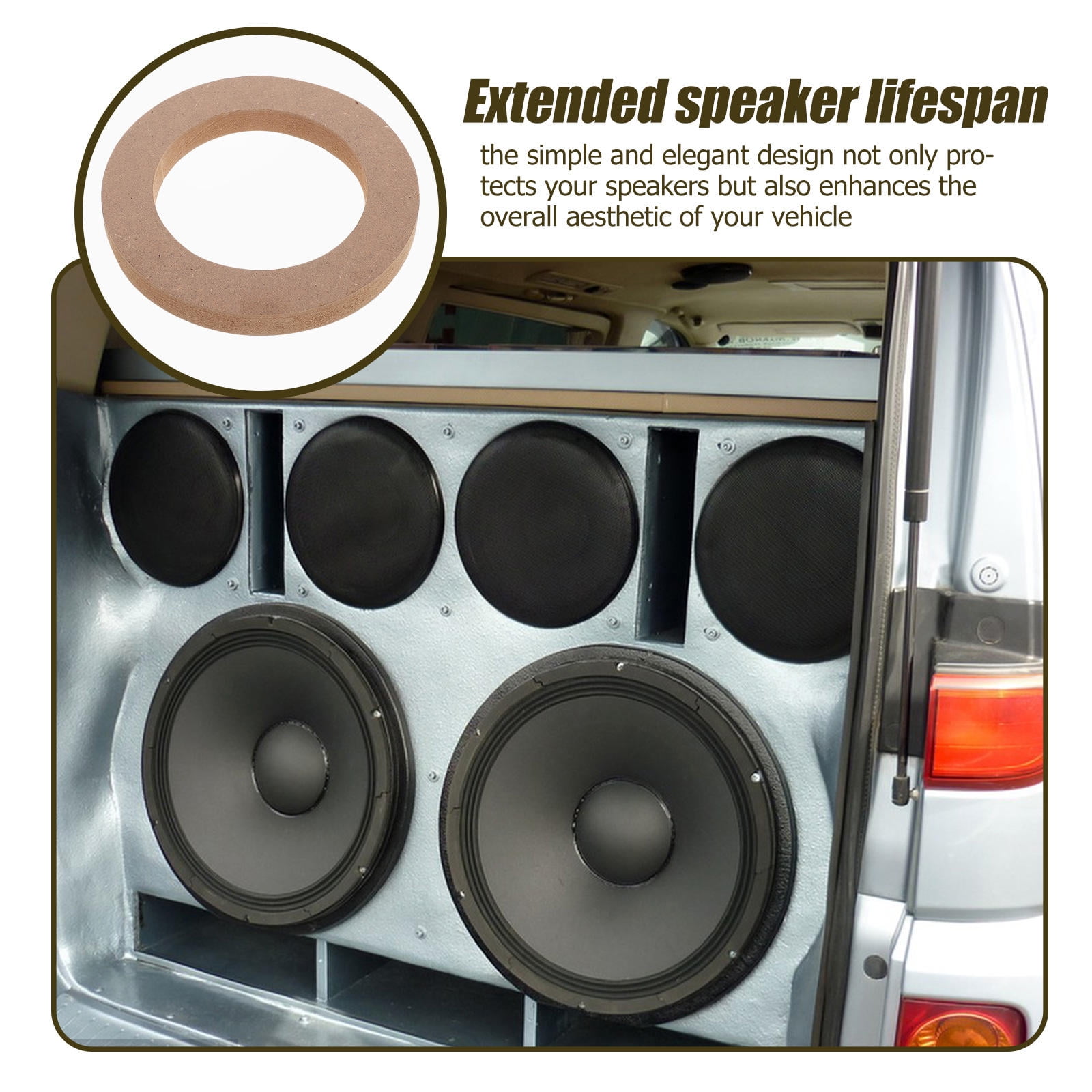 OUNONA Automotive Speaker Adapter Spacer Rings 1 Set Speaker Gasket ...