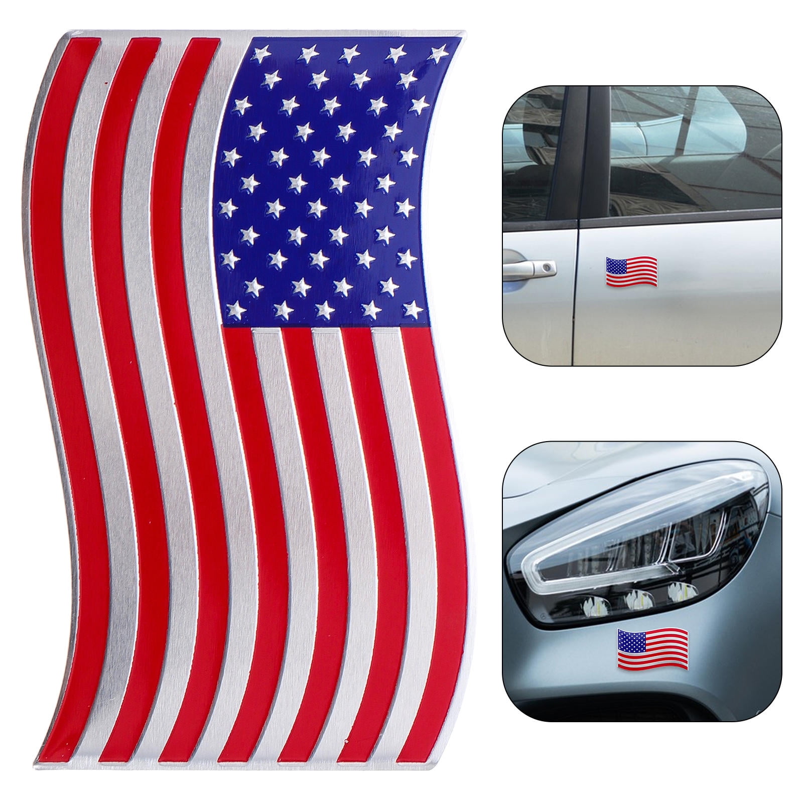 OUNONA Badge Flag Car Decal Metal Sticker for Car and Truck Flag Decal ...