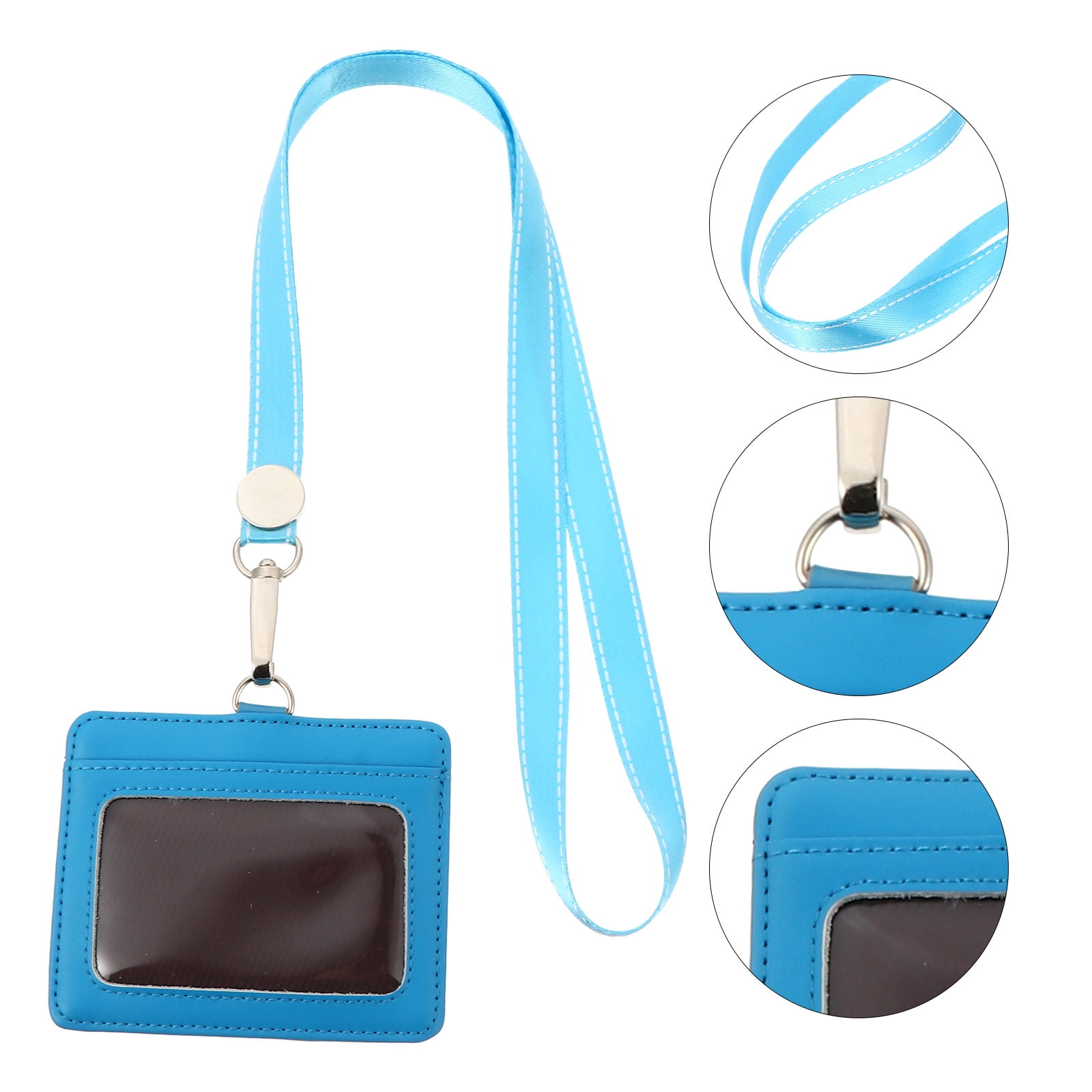 OUNONA Badge Lanyards Neck Name Card Transparent ID Holder Student ...