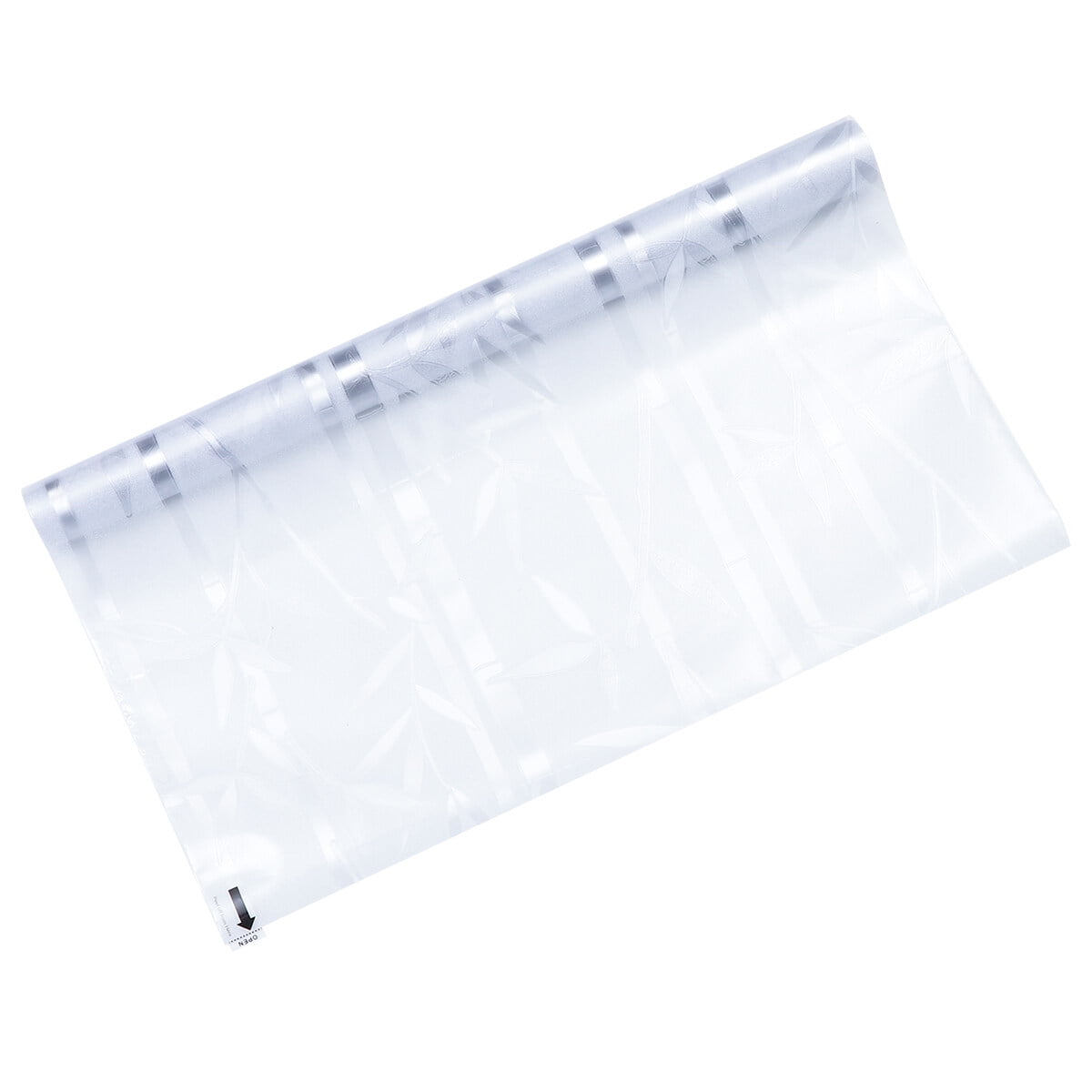 OUNONA Bamboo Pattern Frosted Window Stickers for Curtains Silver Color ...