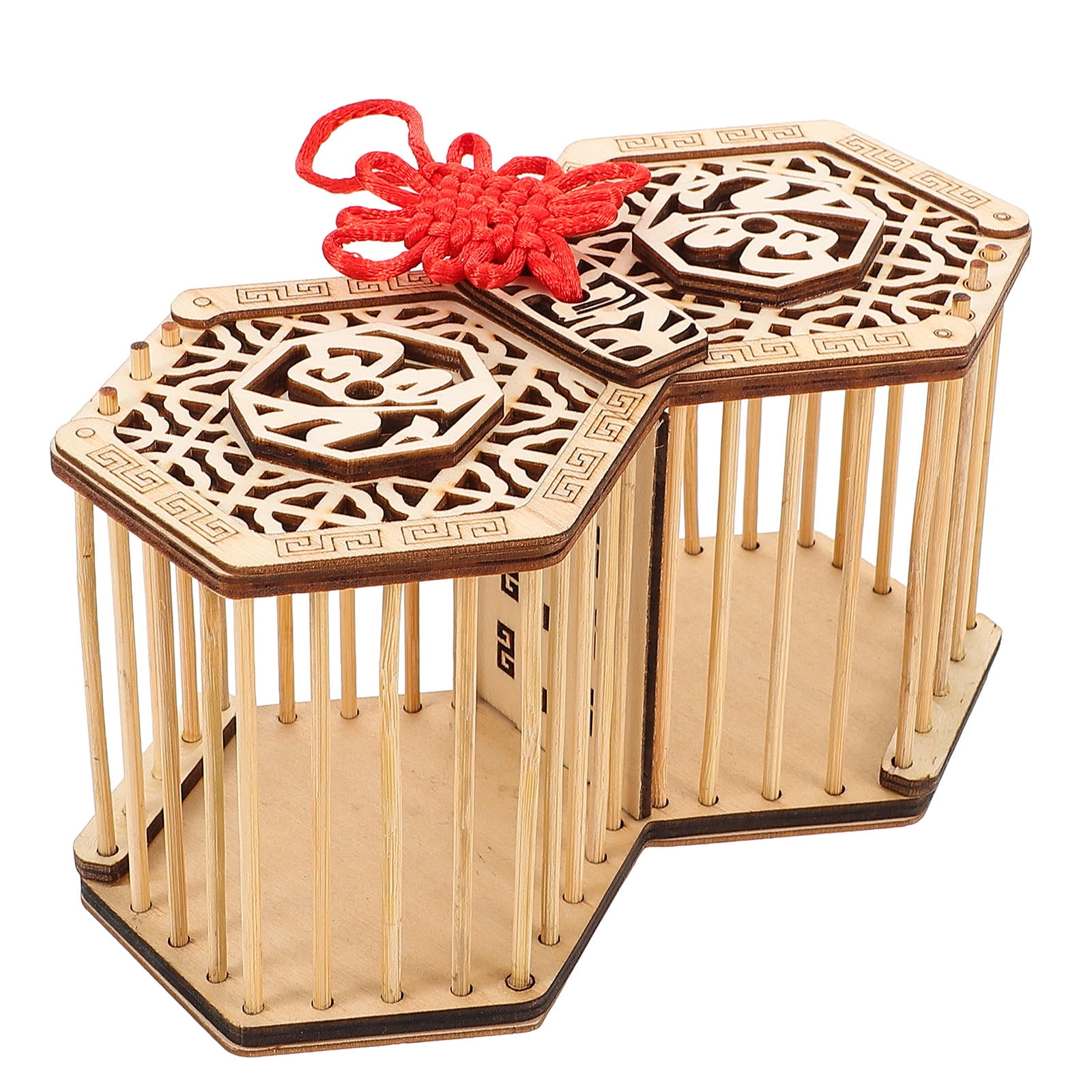 OUNONA Bamboo Small Grasshopper Cage Portable Cricket Box Hanging Mini ...