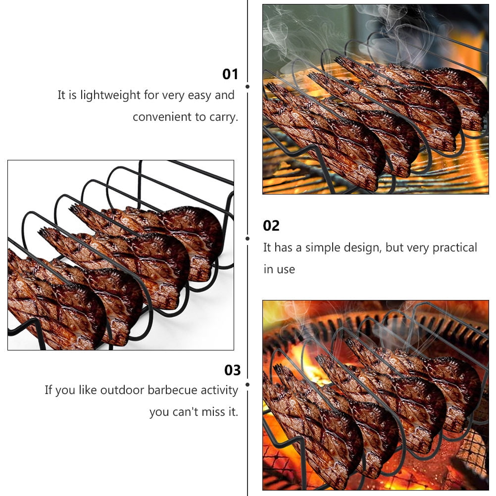 OUNONA Bbq Accessories for Grilling Chicken Rack Stand Barbecue Dad ...