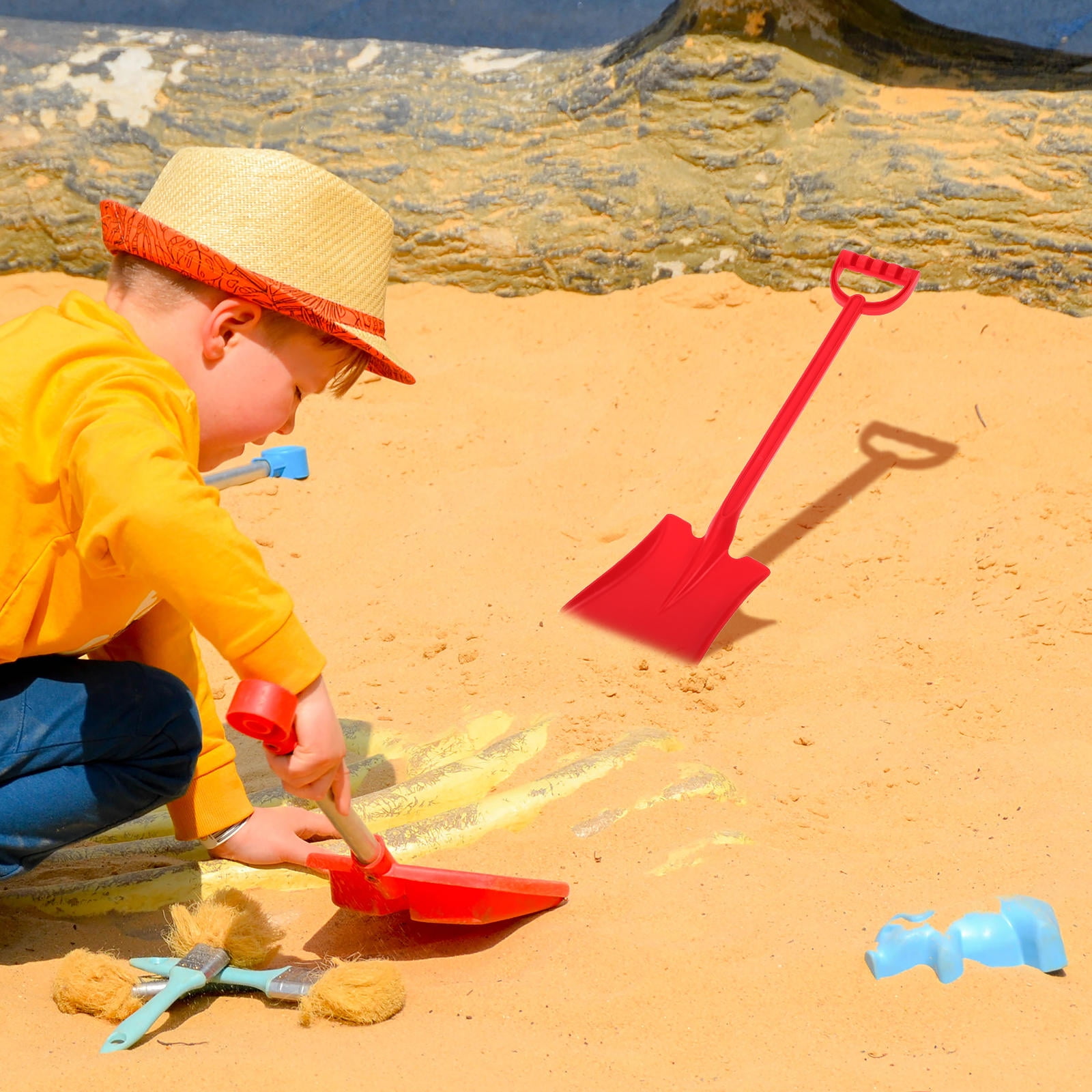 OUNONA Beach Sand Shovels Toys Plastic Sand Spade Shovel Scoop For Kids ...