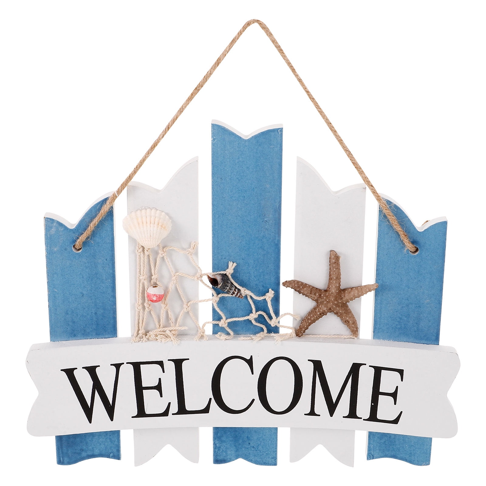 OUNONA Beach Themed Decor for Home Ocean Welcome Sign Rustic Beach ...