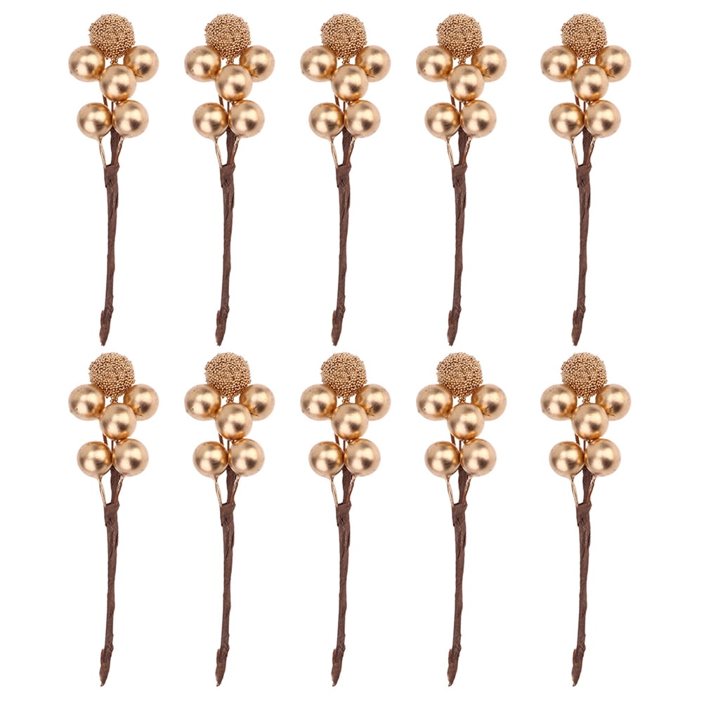 OUNONA Berry Stems Christmas Berries Artificial Holly Branches Garland ...