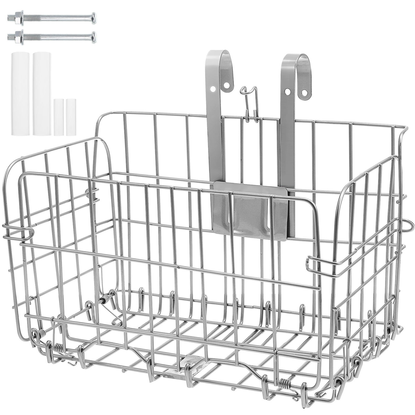 OUNONA Bike Basket Rear Rack Bicycle Basket Foldable Metal Bike Storage ...