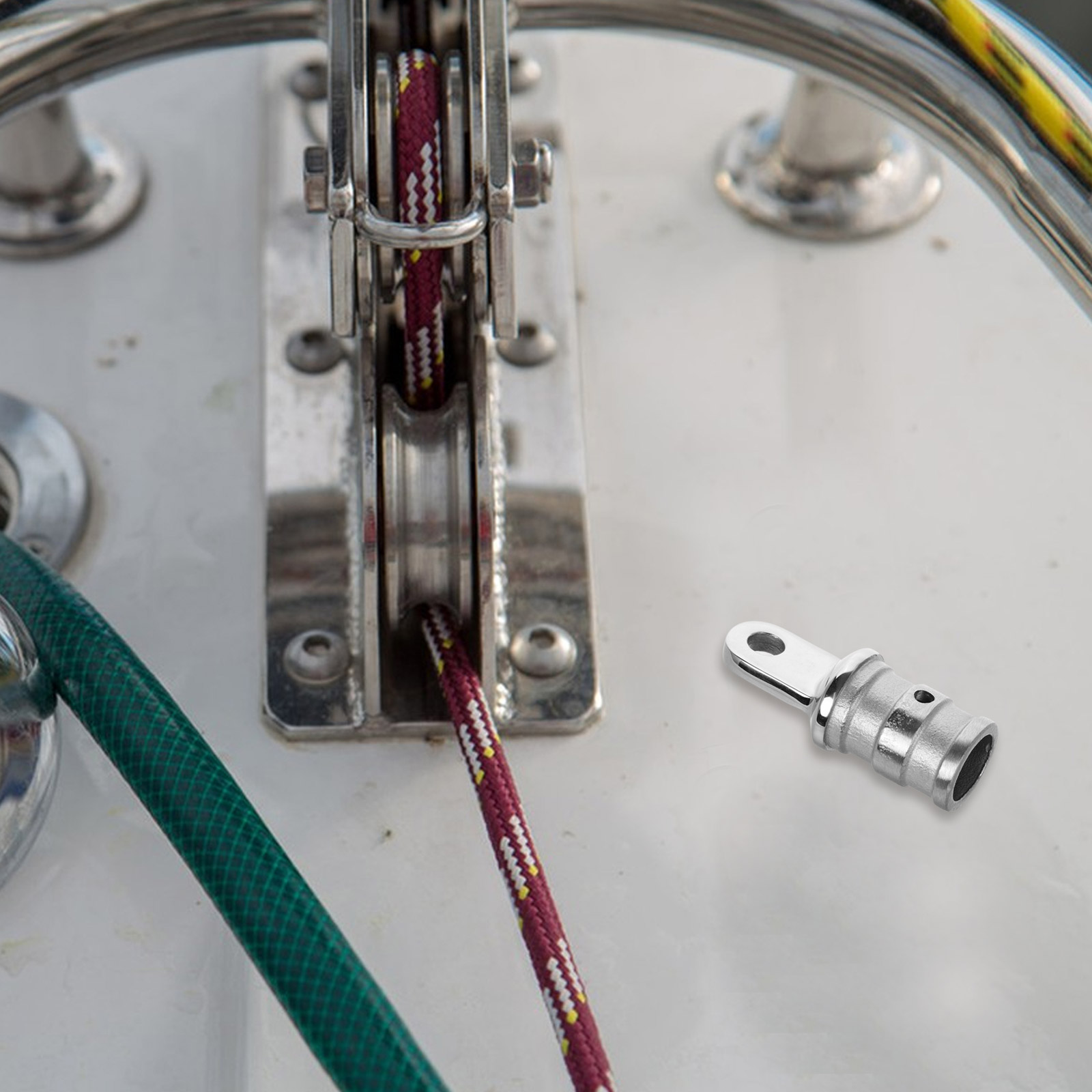 OUNONA Bimini Top Caps Tube Canopy Hardware Stainless Steel Eye End Top ...