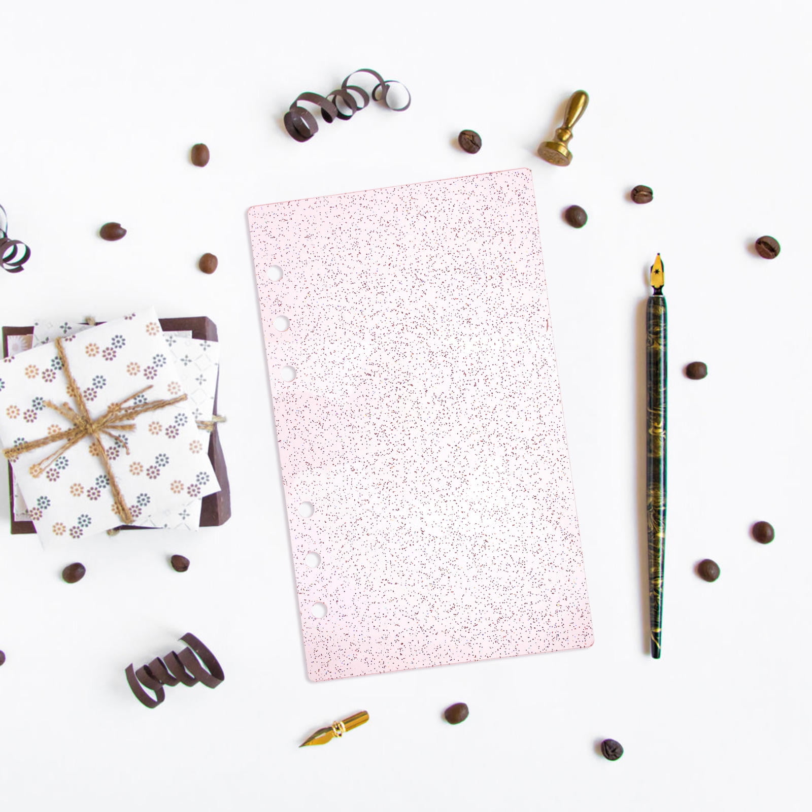 OUNONA Binder 6 Holes Acrylic Notebook Cover with Glitter 1 Piece ...