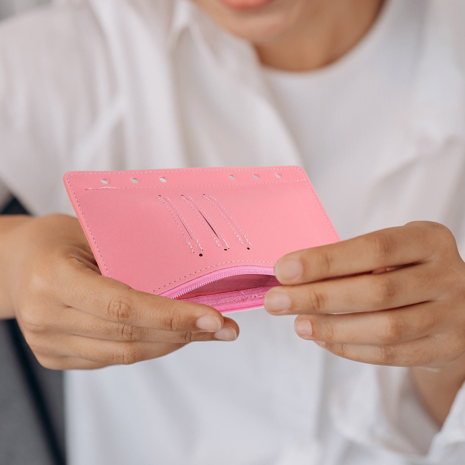 OUNONA Binder Zipper 6-Hole Pouch Waterproof Document Organizer For ...