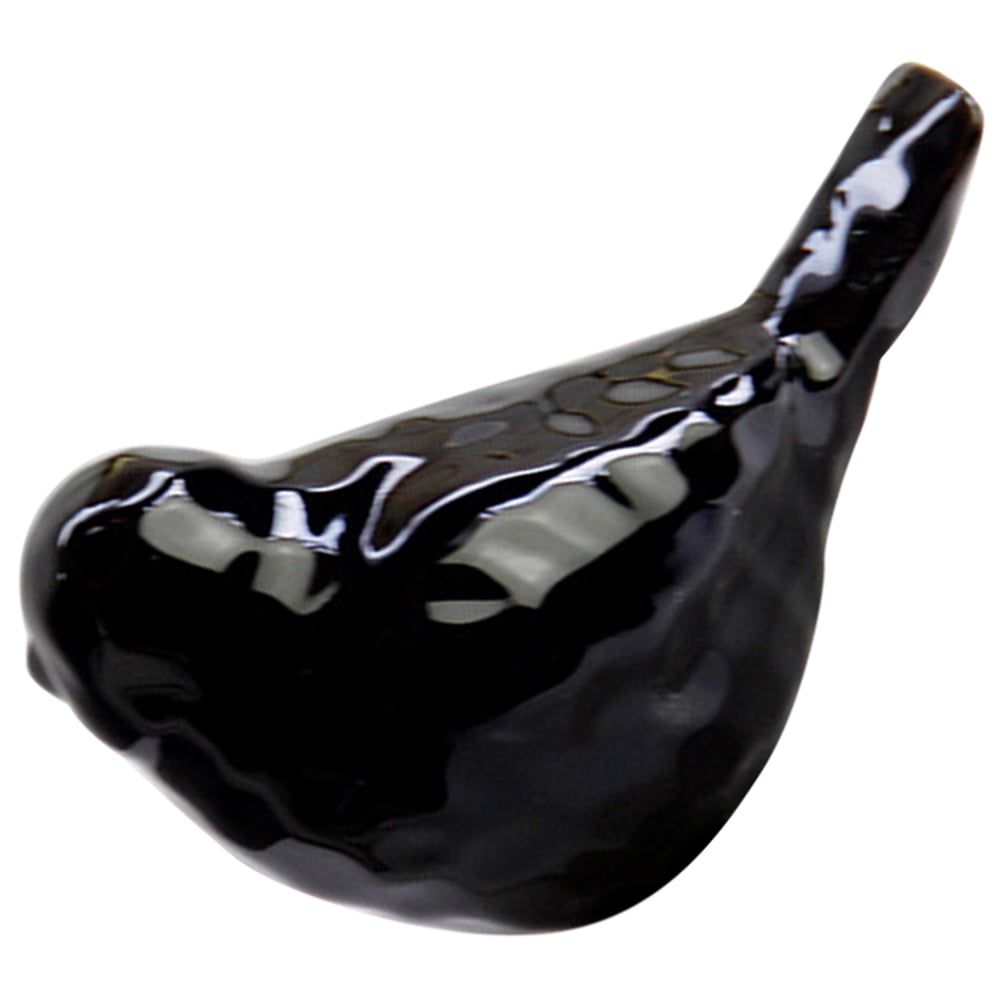 OUNONA Black Ceramic Bird Statue Ornament for Decoration with Exquisite ...