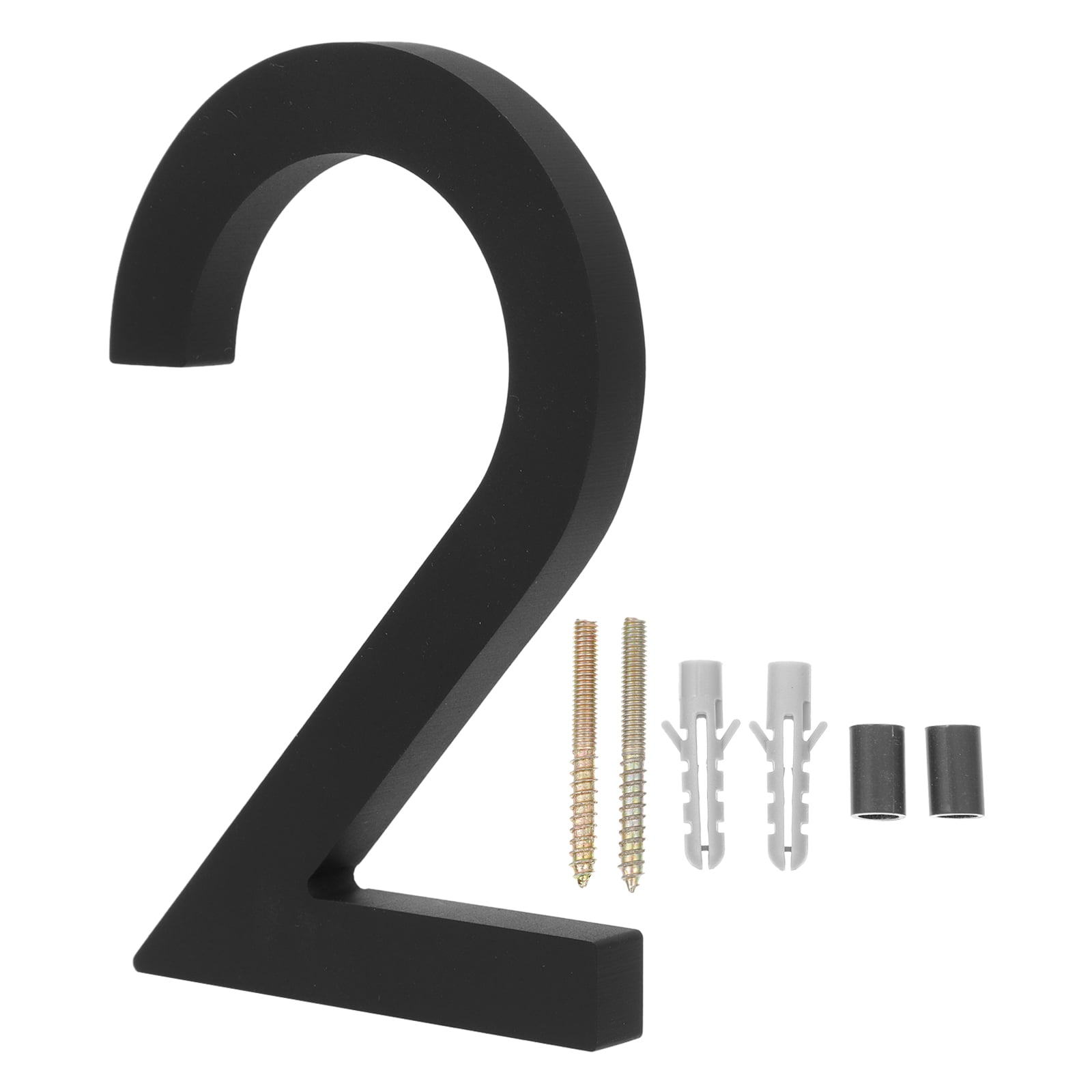 OUNONA Durable Acrylic and Metal House Numbers for Decor Black Color 7 ...