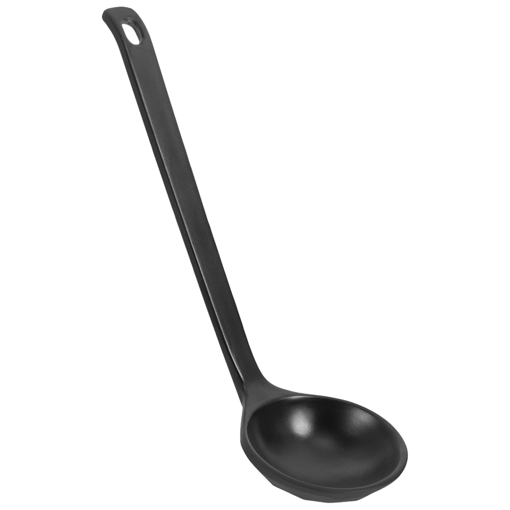 OUNONA Black Long Handle Soup Spoon For Ramen Hot Pot Plastic Serving ...
