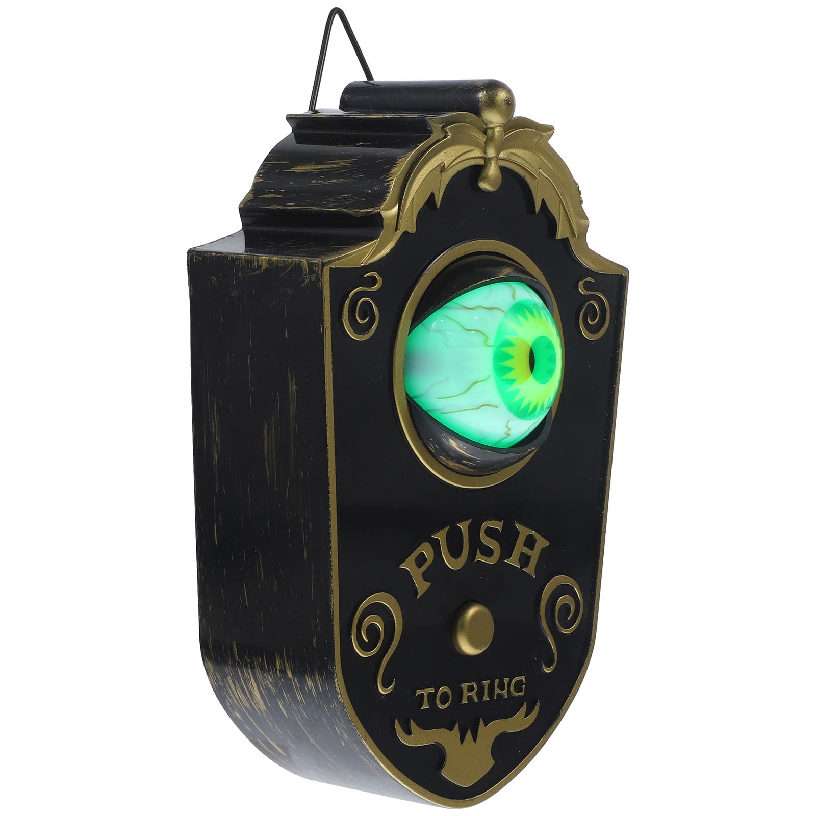 OUNONA Black Metal Animated Eyeball Halloween Doorbell for Ringing Use ...