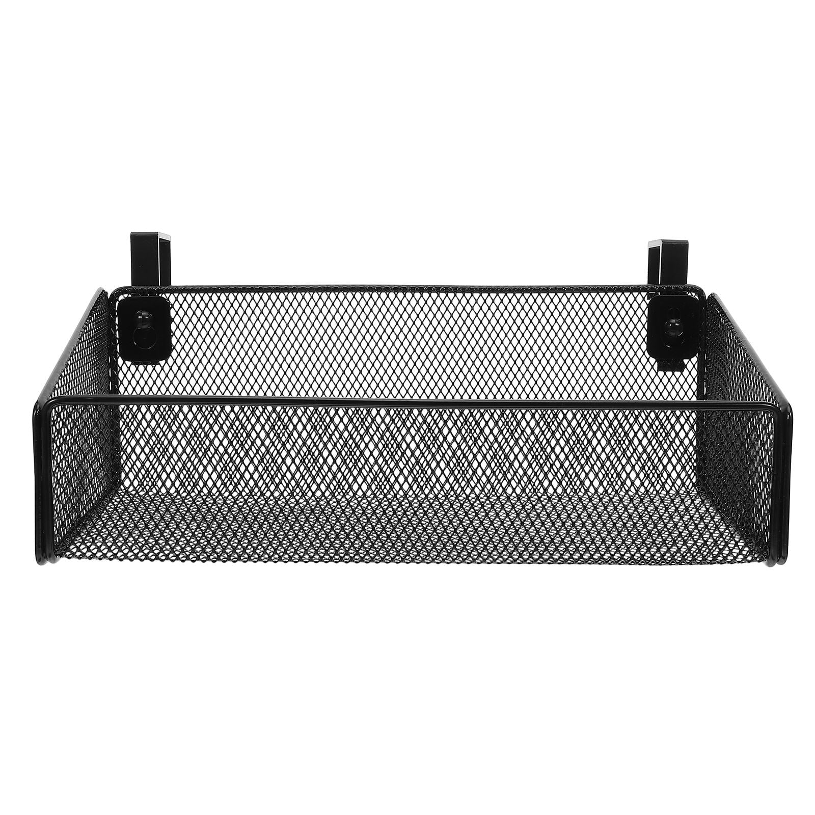 OUNONA Metal Hanging Bedside Basket in Black for Books Phones and Daily ...