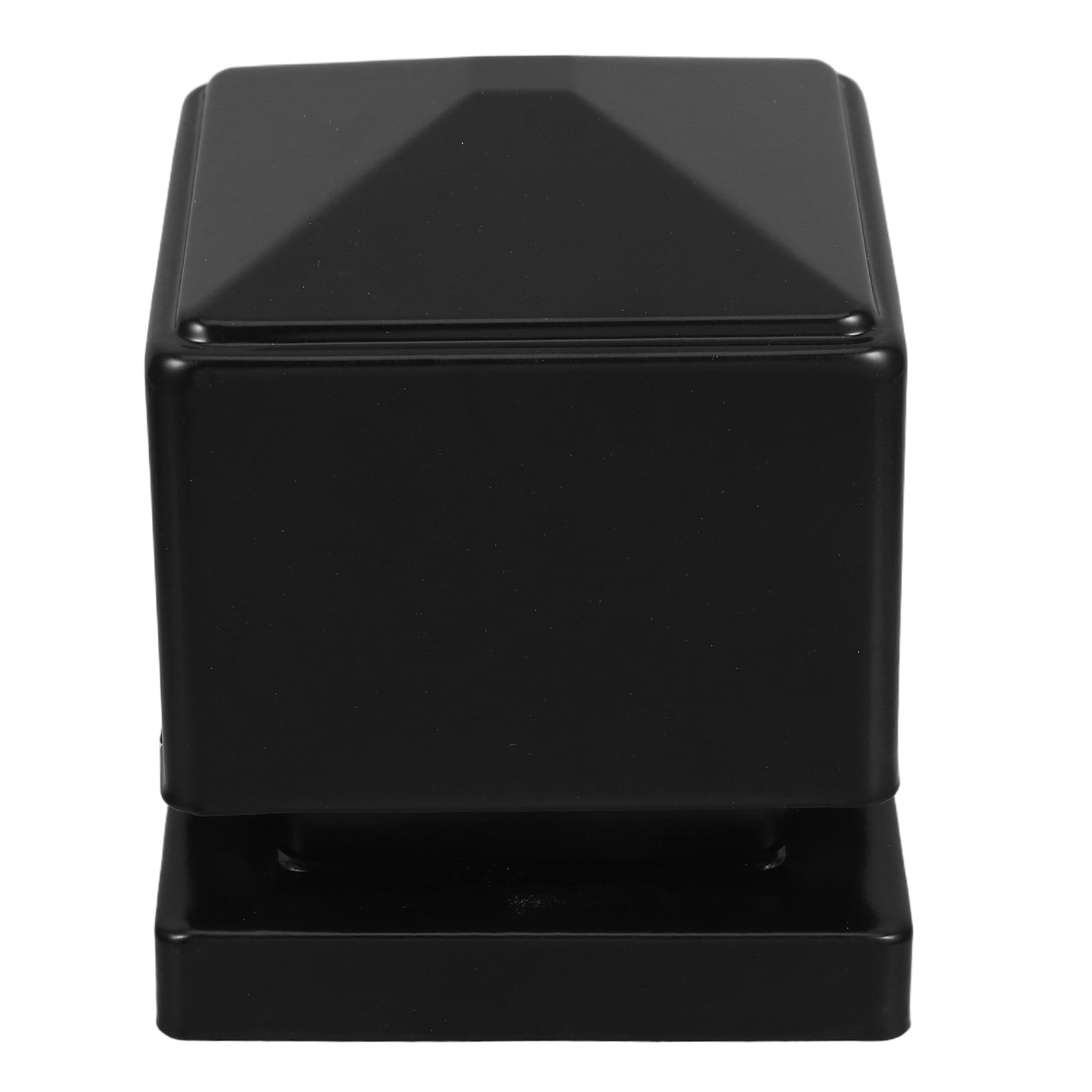 OUNONA Black Metal Fence Post Caps Galvanized Iron Fence Toppers Deck ...