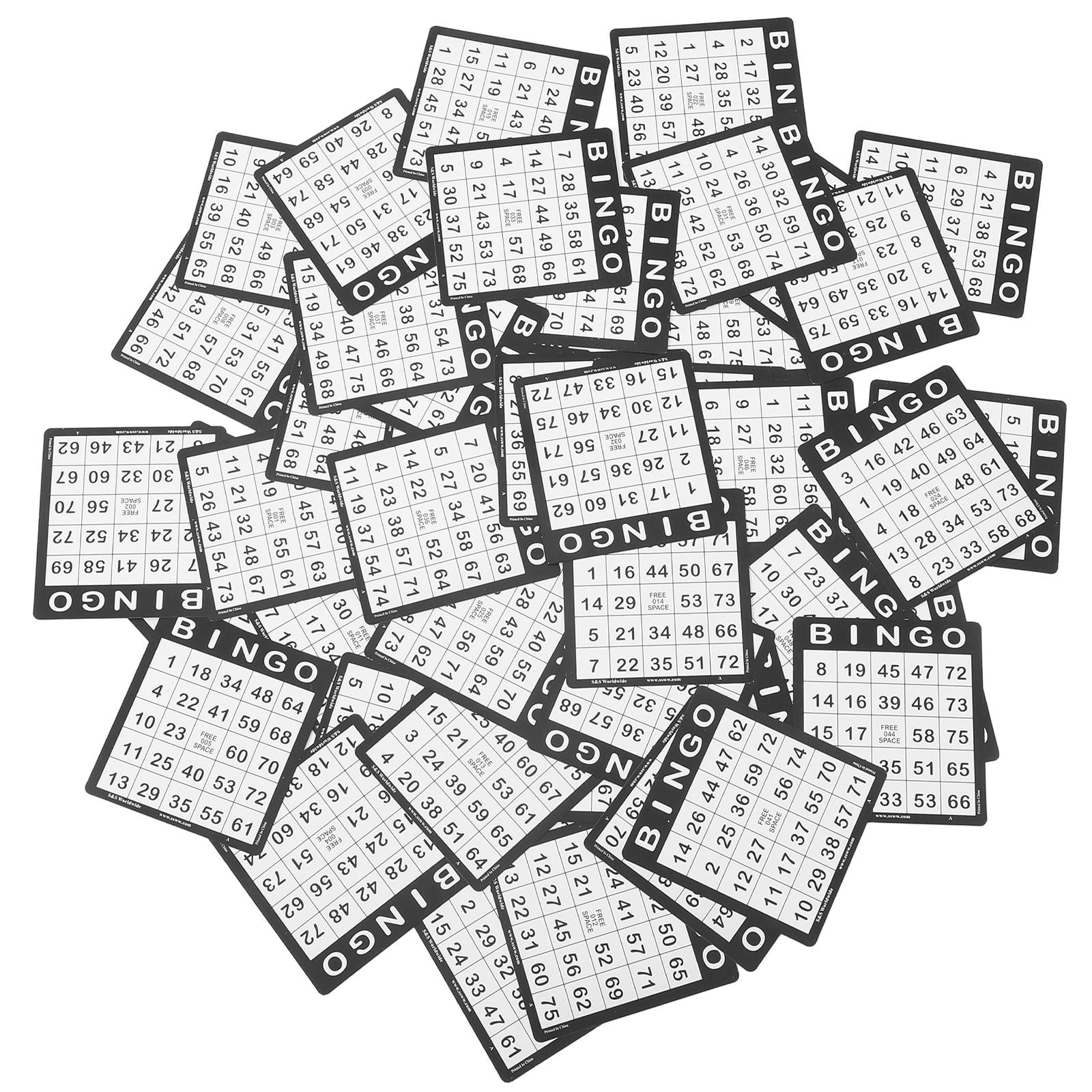 OUNONA Black Paper Bingo Cards for Party Use Replacement Gamer Sheets ...