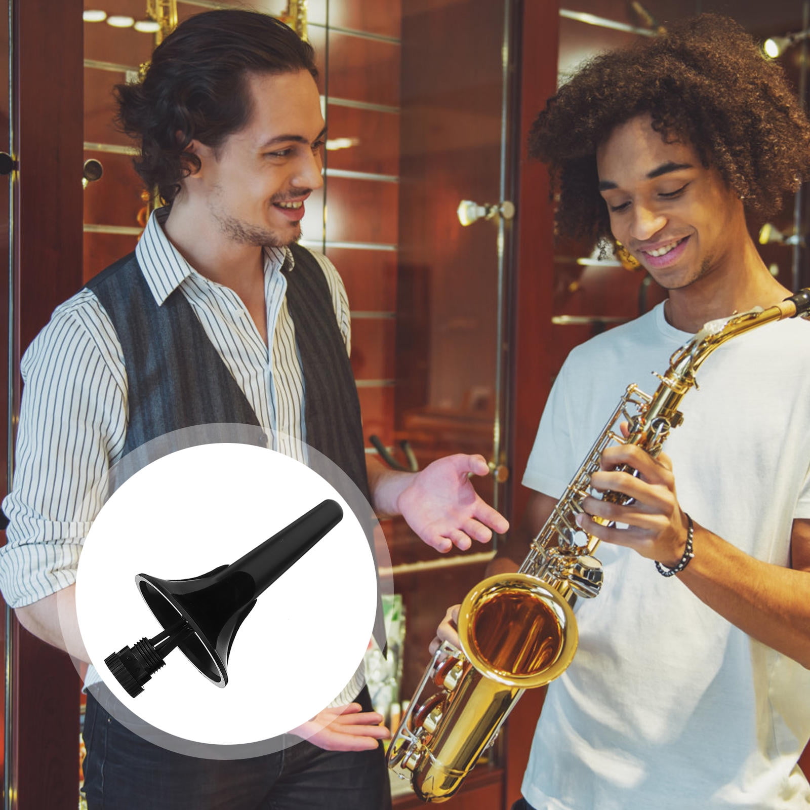 OUNONA Black Portable Trumpet Stand with Detachable Legs for Easy ...