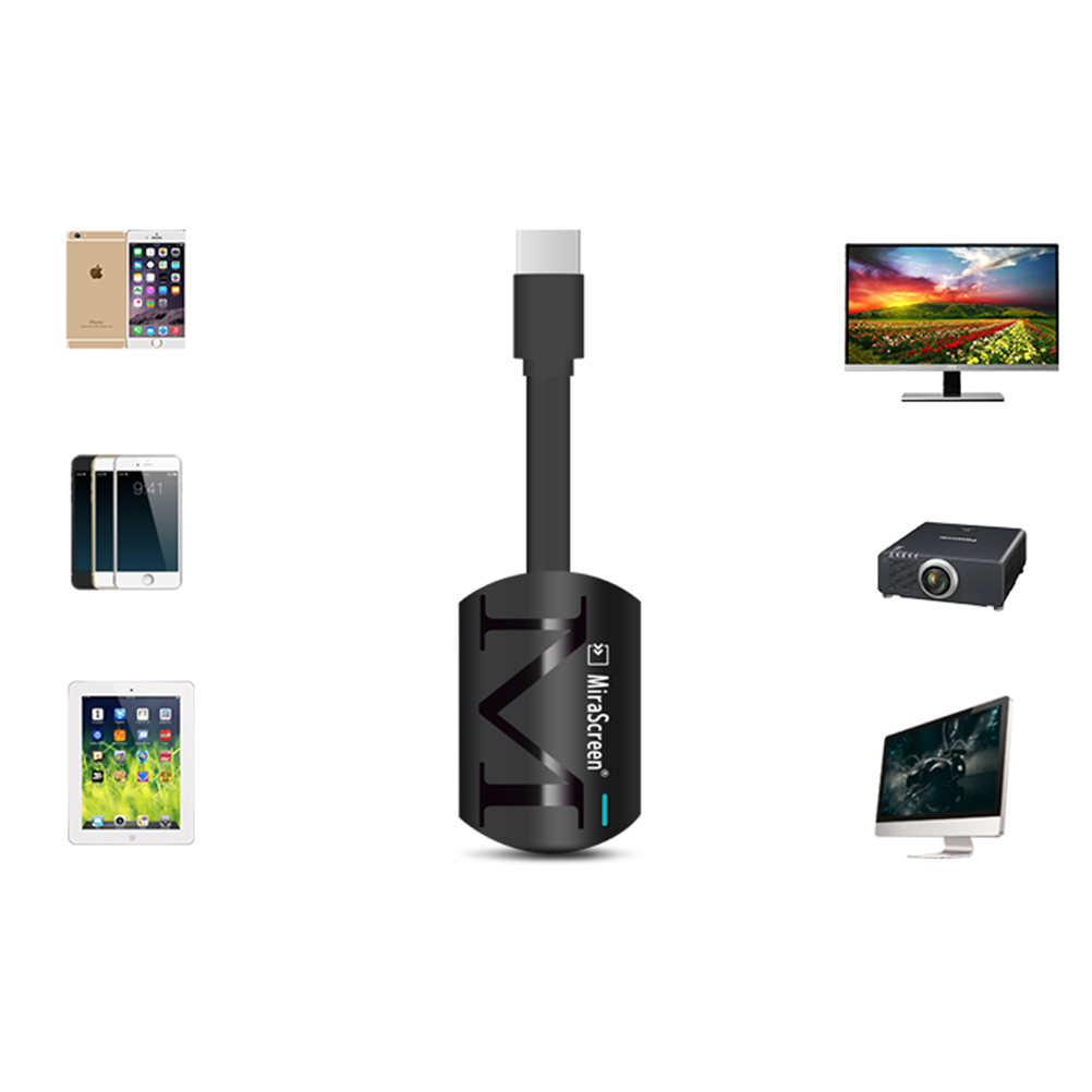 OUNONA Black Wireless Streaming Adapter for Miracast Airplay with ...