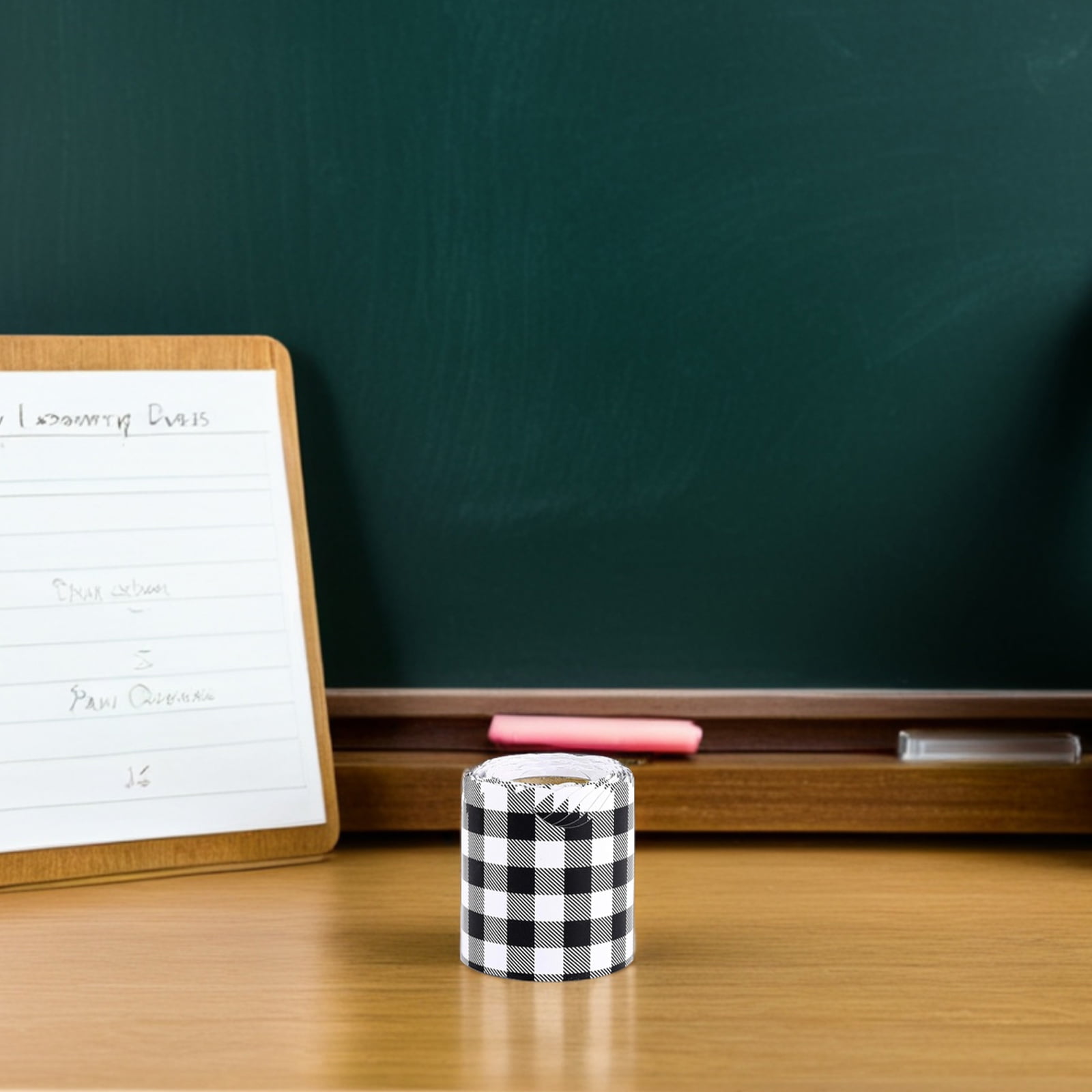 OUNONA Modern Checkered Bulletin Board Border Sticker in Black and ...