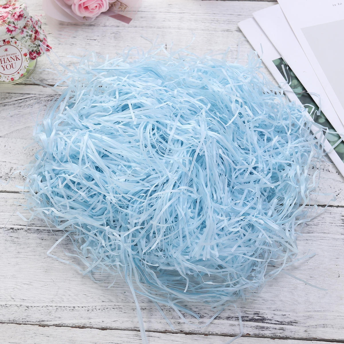 OUNONA Blue Colored Paper Shred Filler for Gift Wrapping and Box ...