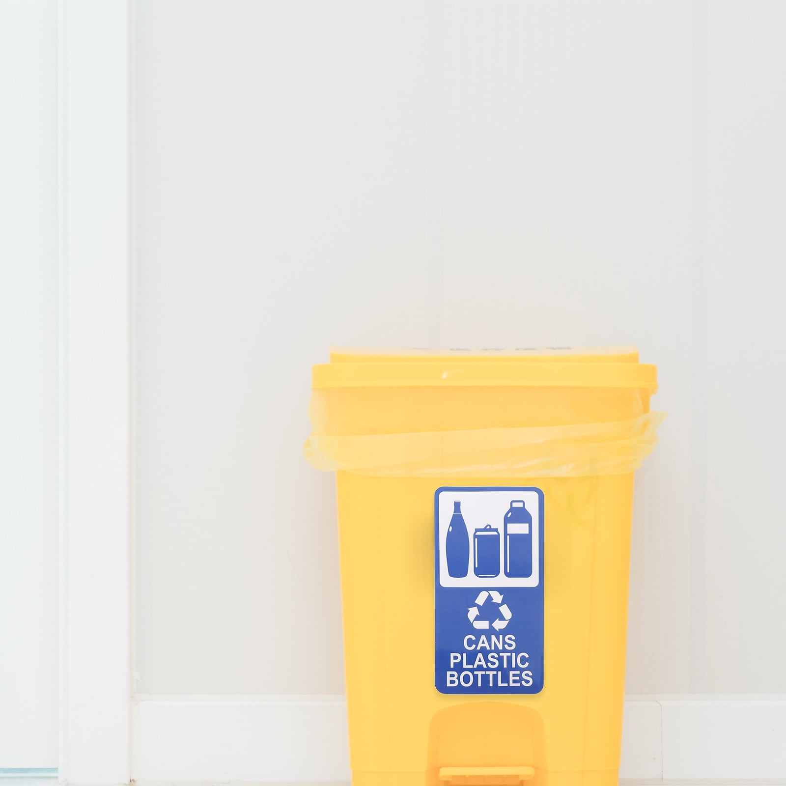 OUNONA Outdoor Recycle Trash Bin Stickers, PVC Waste Labels, 6 Pieces ...