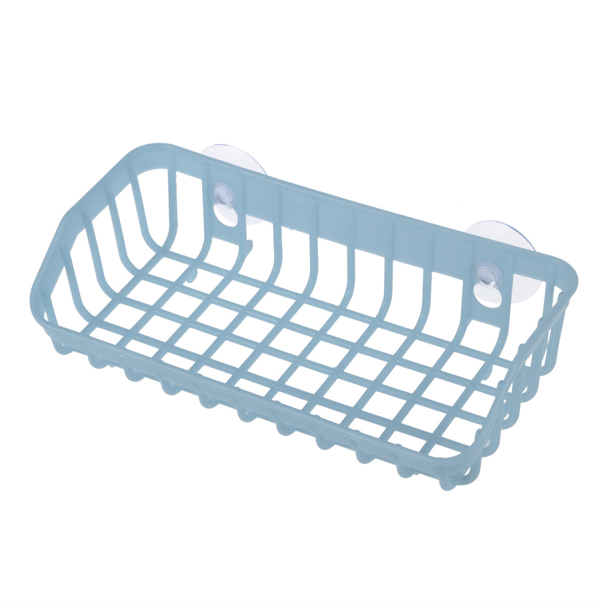OUNONA Blue Plastic Draining Rack for Kitchen Use with Double Suckers ...