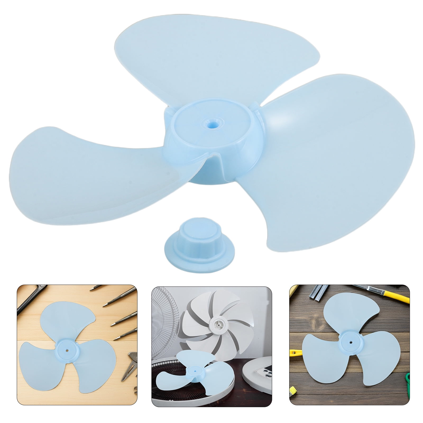 OUNONA Blue Plastic Fan Blades Replacement for Standing Fan with Easy ...