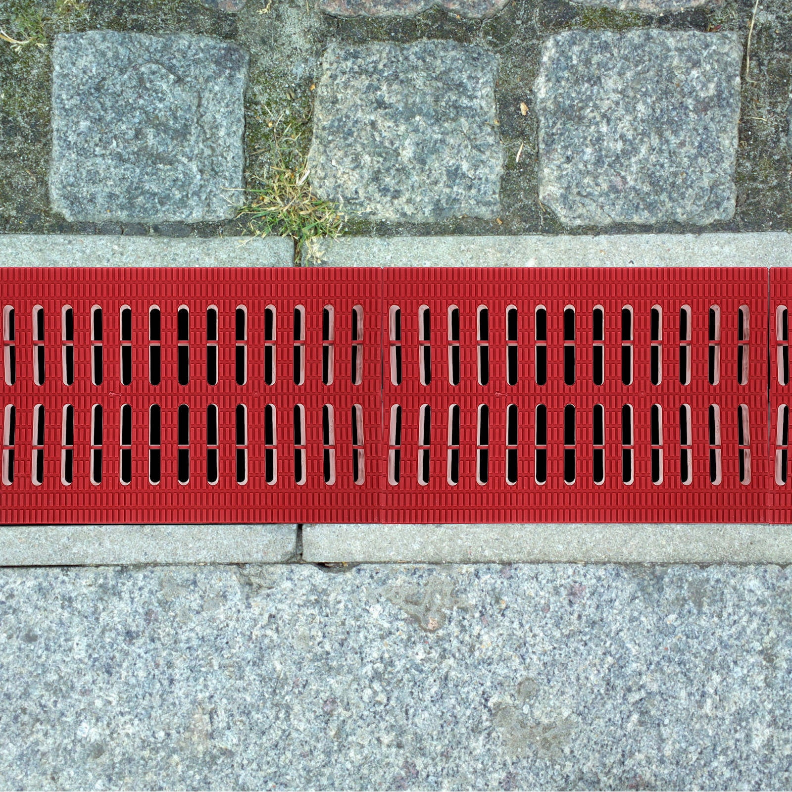 OUNONA Plastic Trench Drain Grate for Sewer with Debris Filtration ...