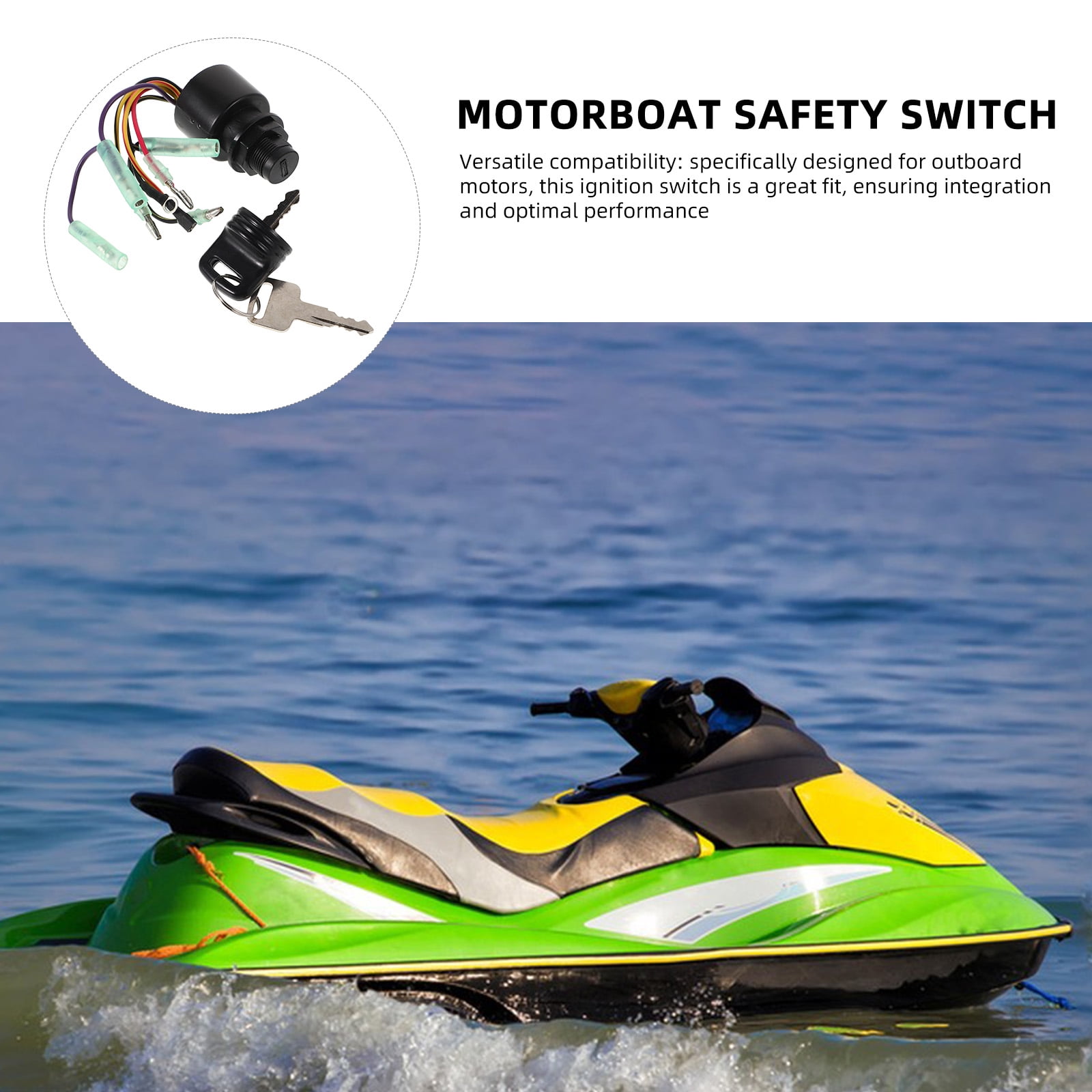 OUNONA Boat Ignition Switch With Key Suitable For Marine Engines ...