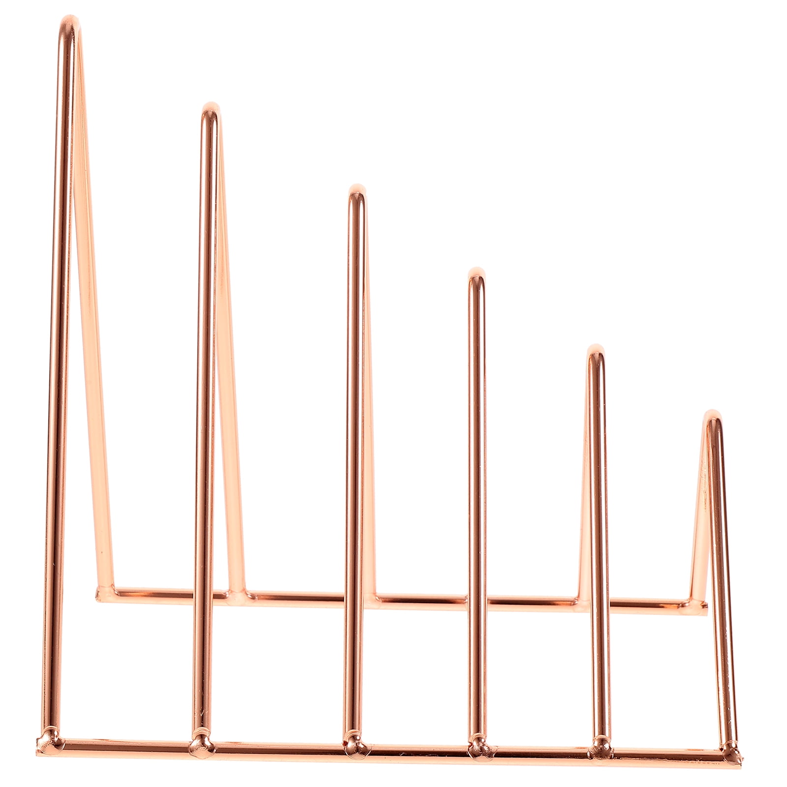 OUNONA Bookshelf Storage Vertical Stand Rose Gold Office - Walmart.com