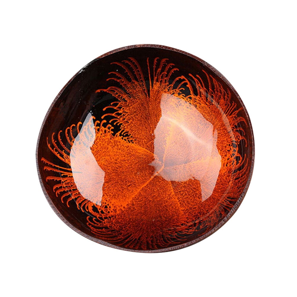 OUNONA Red Coconut Shell Bowl for Storage Use Fashionable and Unique ...