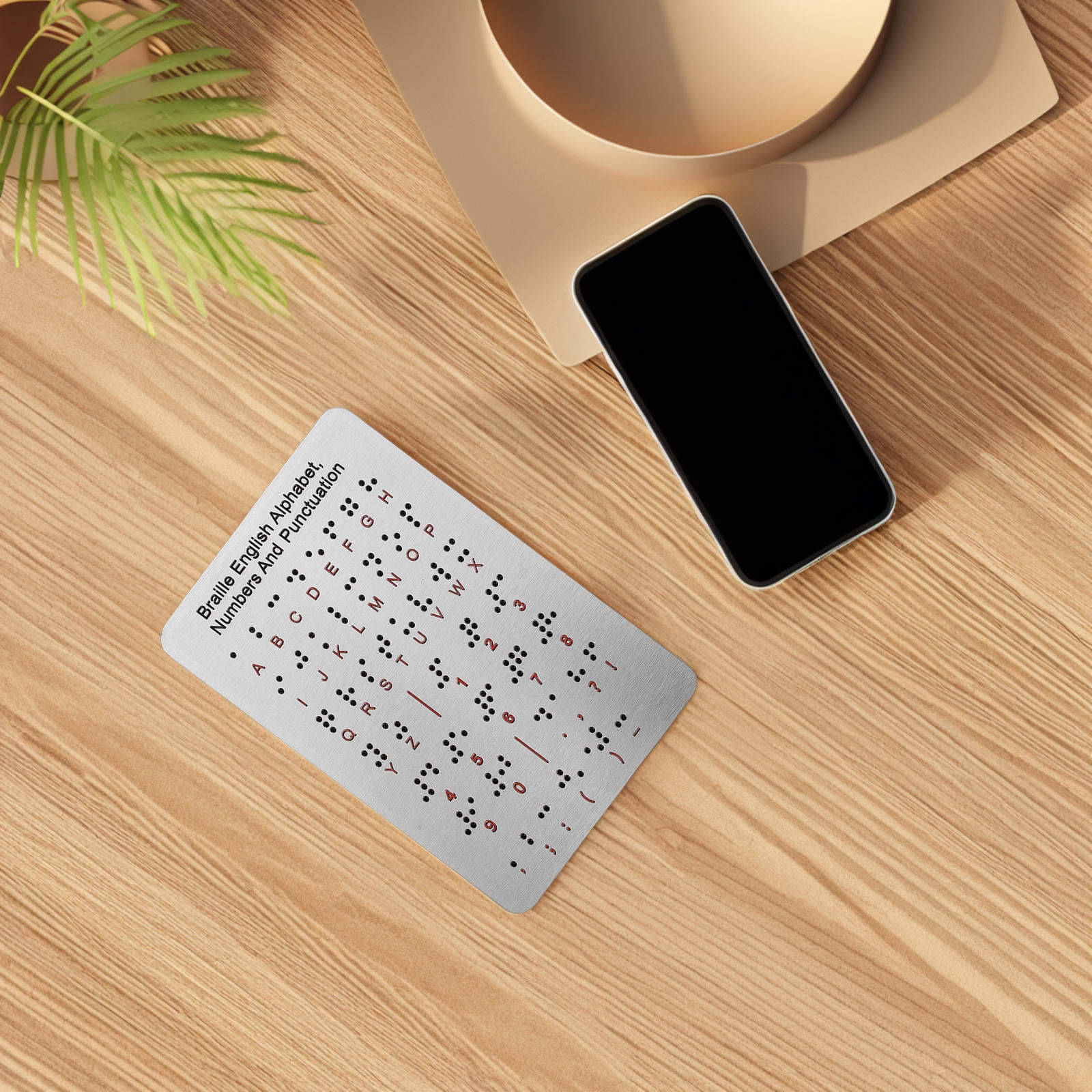 OUNONA Braille Learning Board for Beginners with Raised Dots Stainless ...