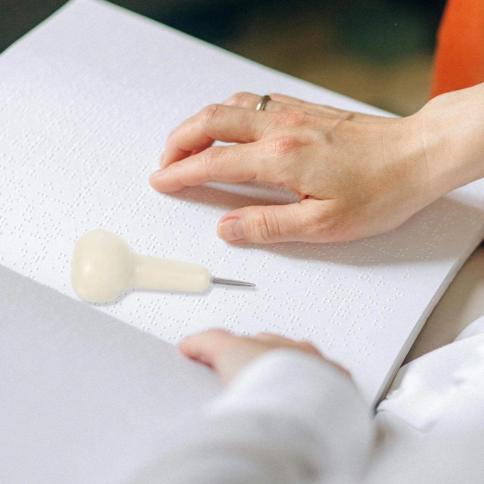 OUNONA Braille Pen Stylus Braille Writing Pen Braille Slates Pen Blind ...