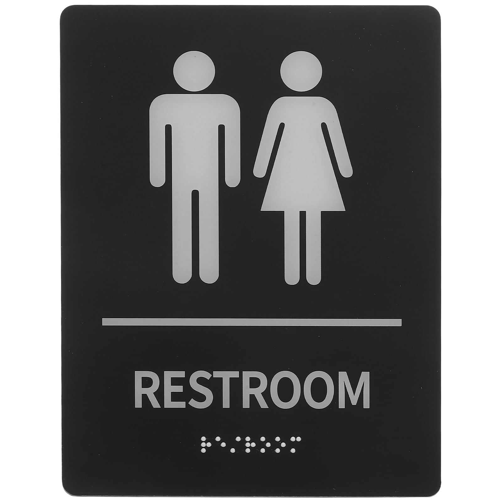 OUNONA Braille Restroom Sign Decor For Public Restrooms Self-Adhesive ...