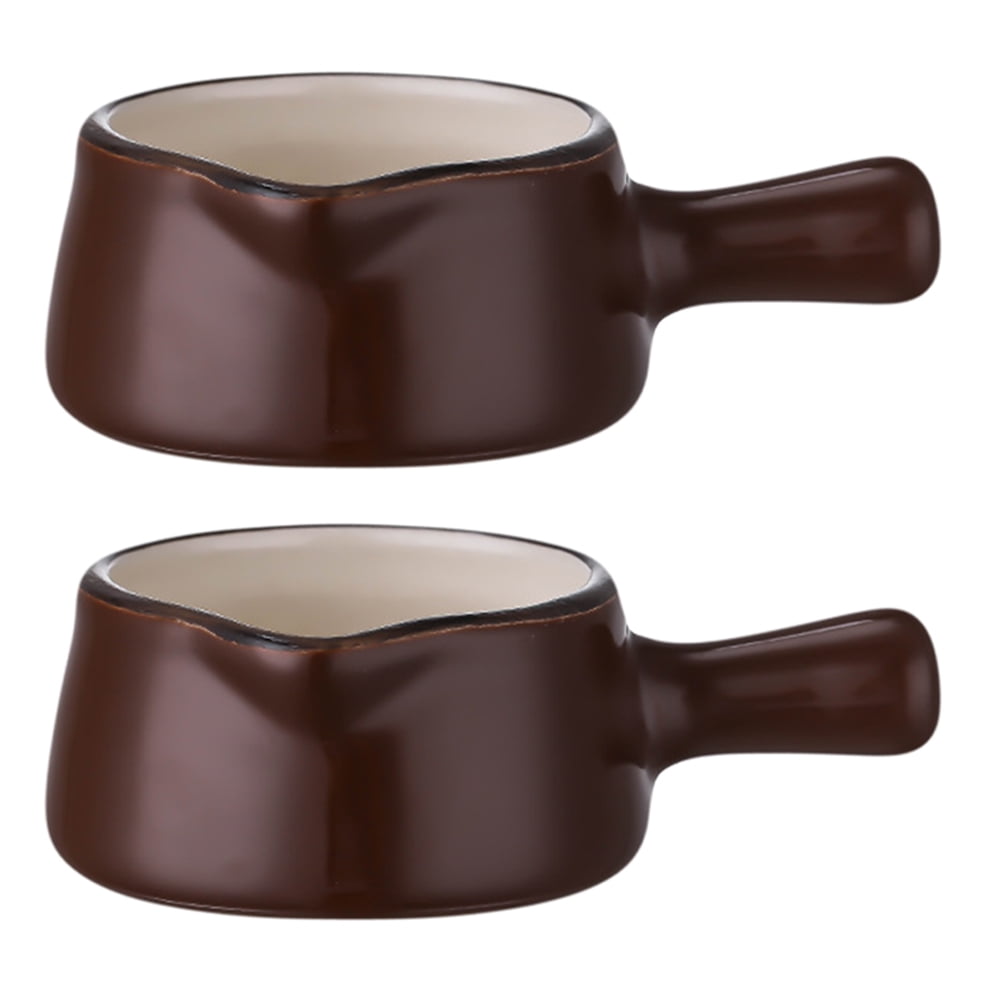 OUNONA Brown Ecofriendly Synthetic Sauce Dishes for Kitchen with Stable ...