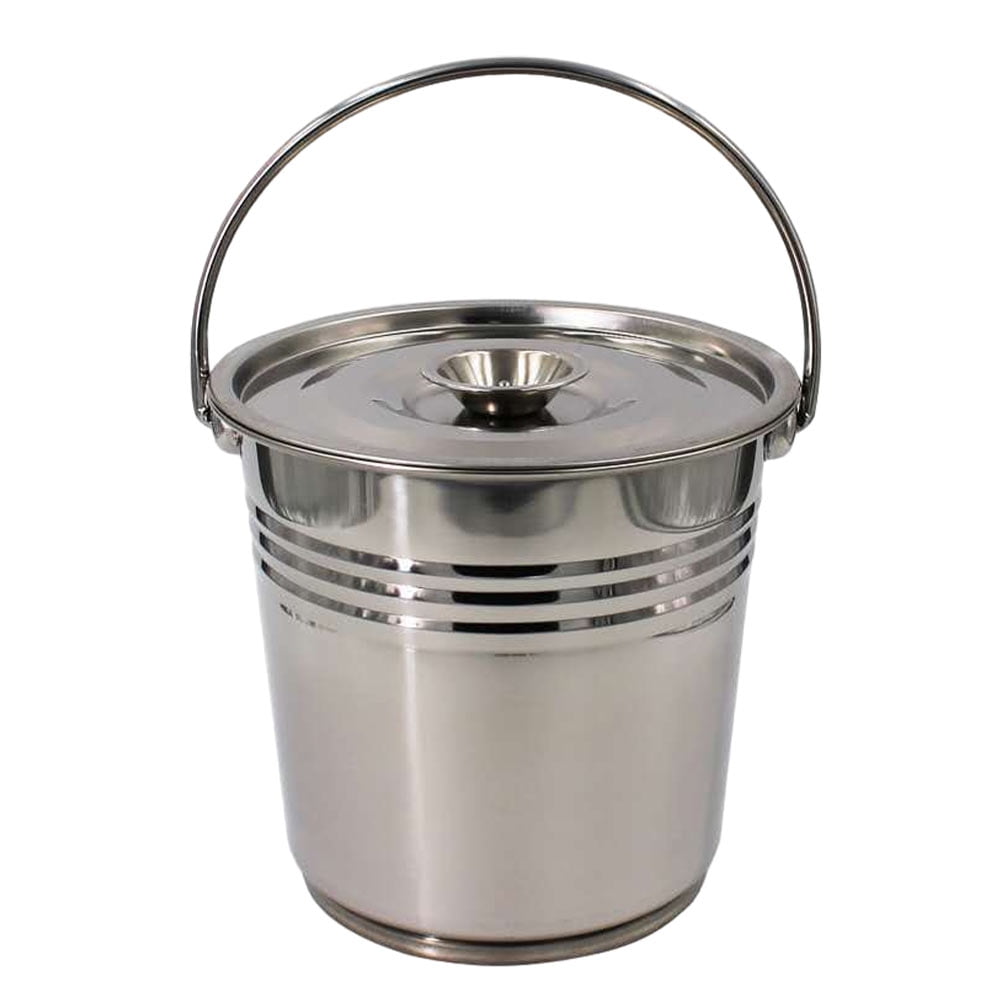 OUNONA Bucket Pail Sandmetal Water Lid Beachsteel Holderfire Fighting ...