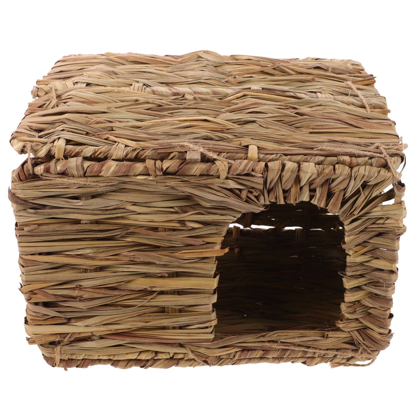 OUNONA Natural Straw Woven Hideout Nest Comfortable Rabbit Bed for ...