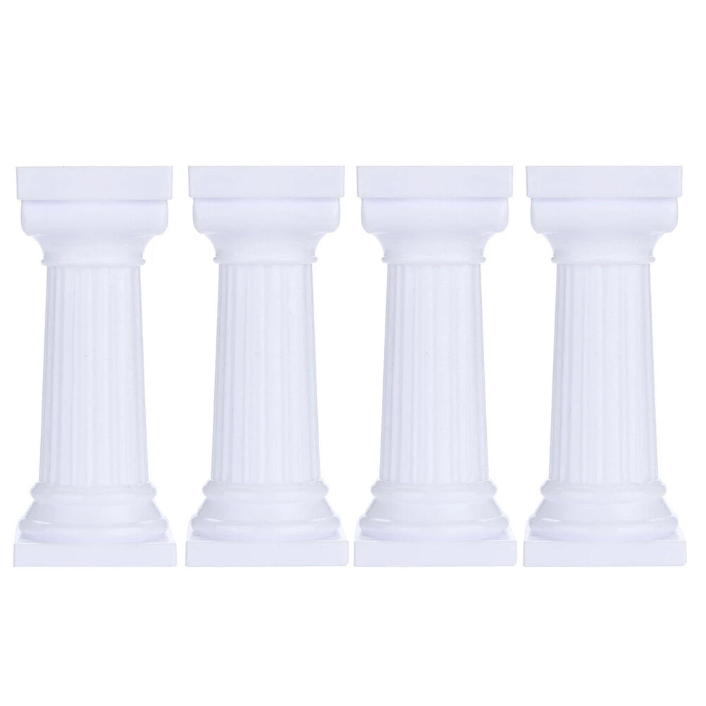 CATIEBYE 4Pcs White Roman Column Cake Holder Multi Layer Cake Support ...