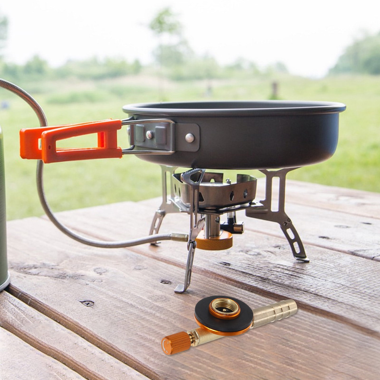 OUNONA Camping Stove Gas Adapter Propane Tank to Canister Converter ...