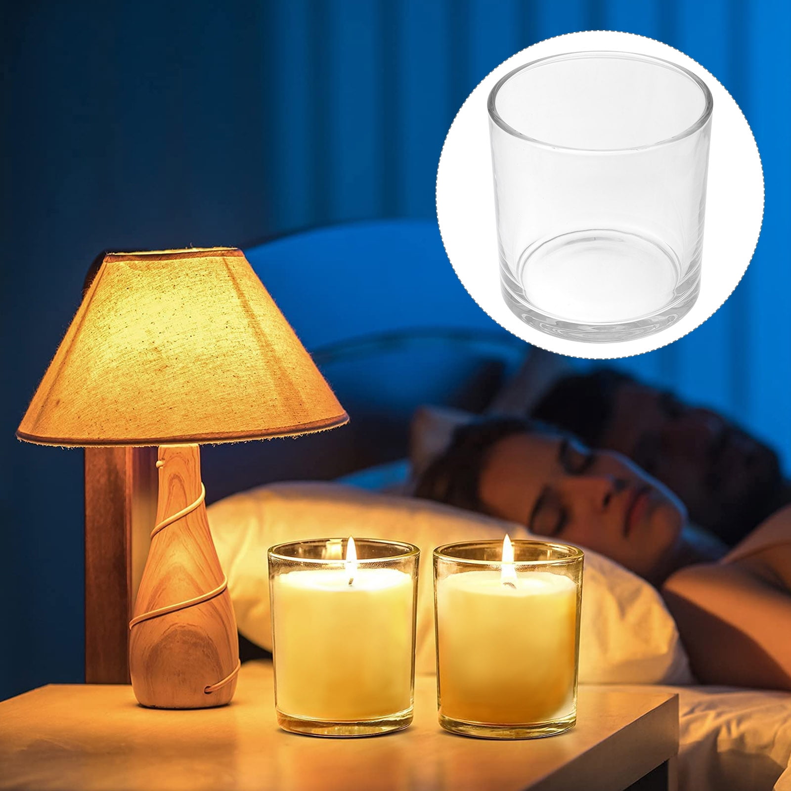 OUNONA Candles Holder Glass Tealight Replacement Covers Wedding ...