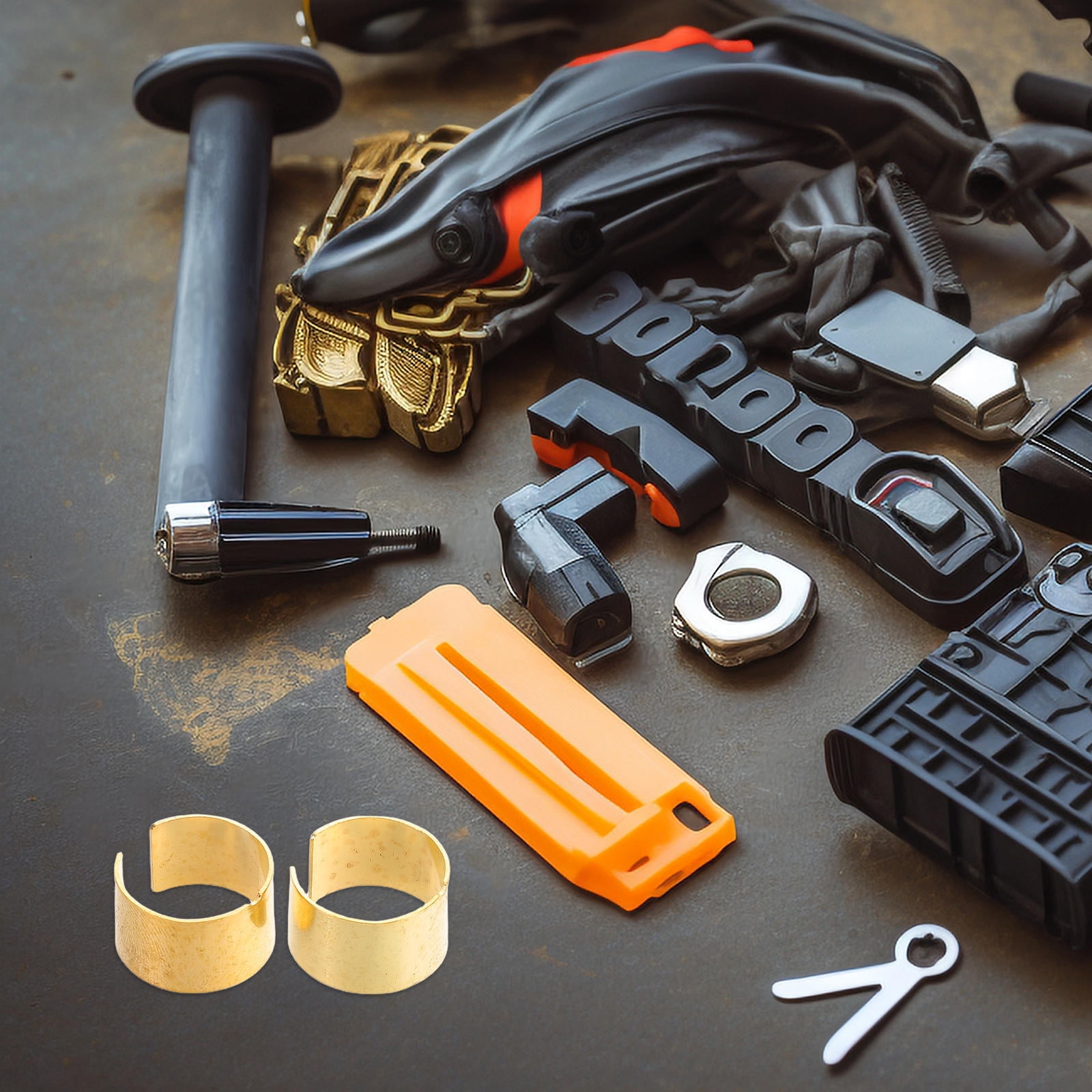 OUNONA Car Battery Terminal Kit with Durable Plastic Connectors Golden ...