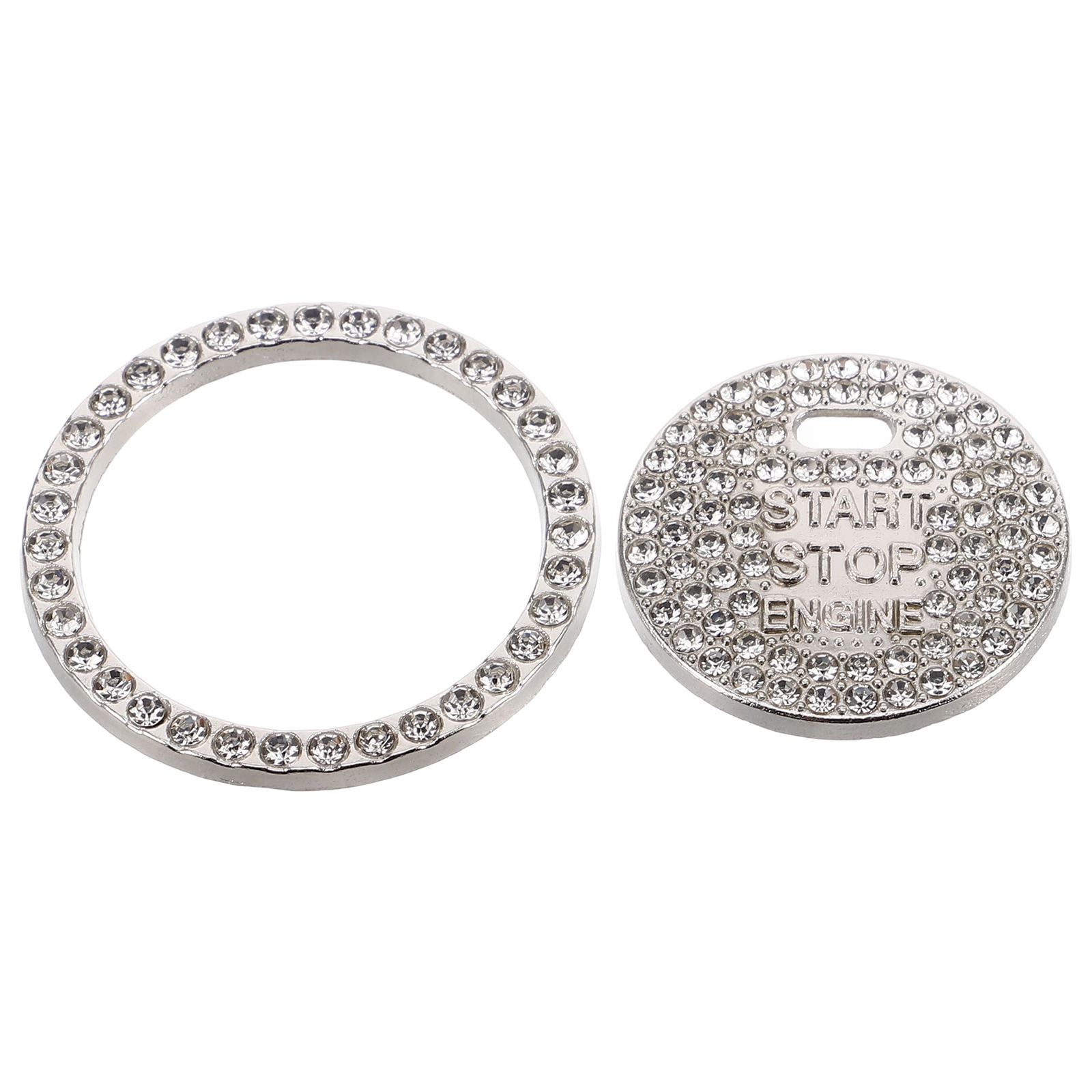 OUNONA Car Engine Start Stop Button Cover Rhinestone Switch Cover Car ...
