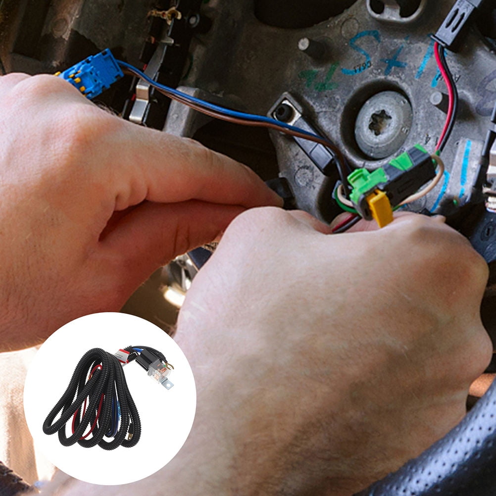 OUNONA Car Horn Wiring Harness Kit with Relay for 24v Car Use Black ...