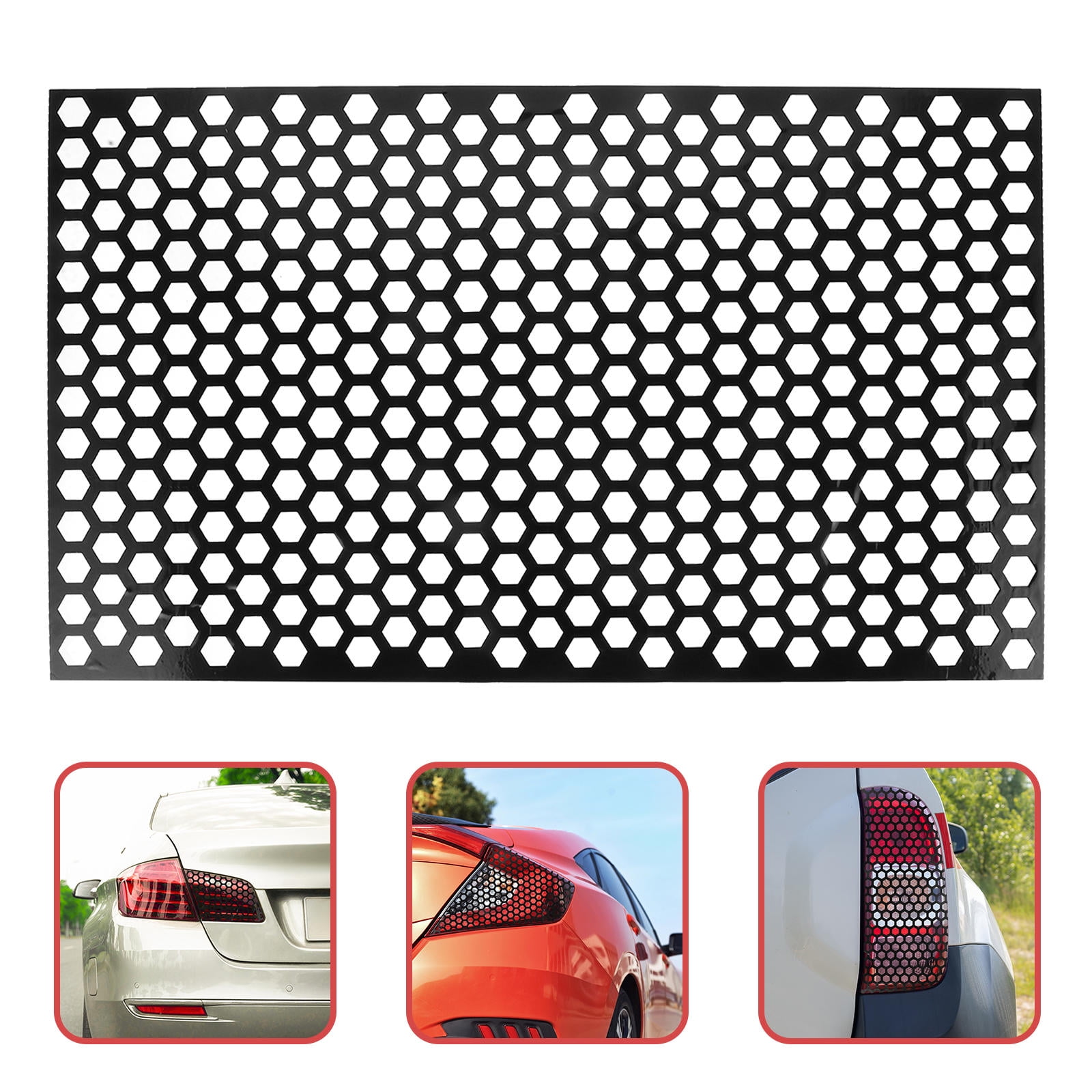 OUNONA Car Rear Tail Light Sticker Car Tail Lamp Honeycomb Sticker Car ...