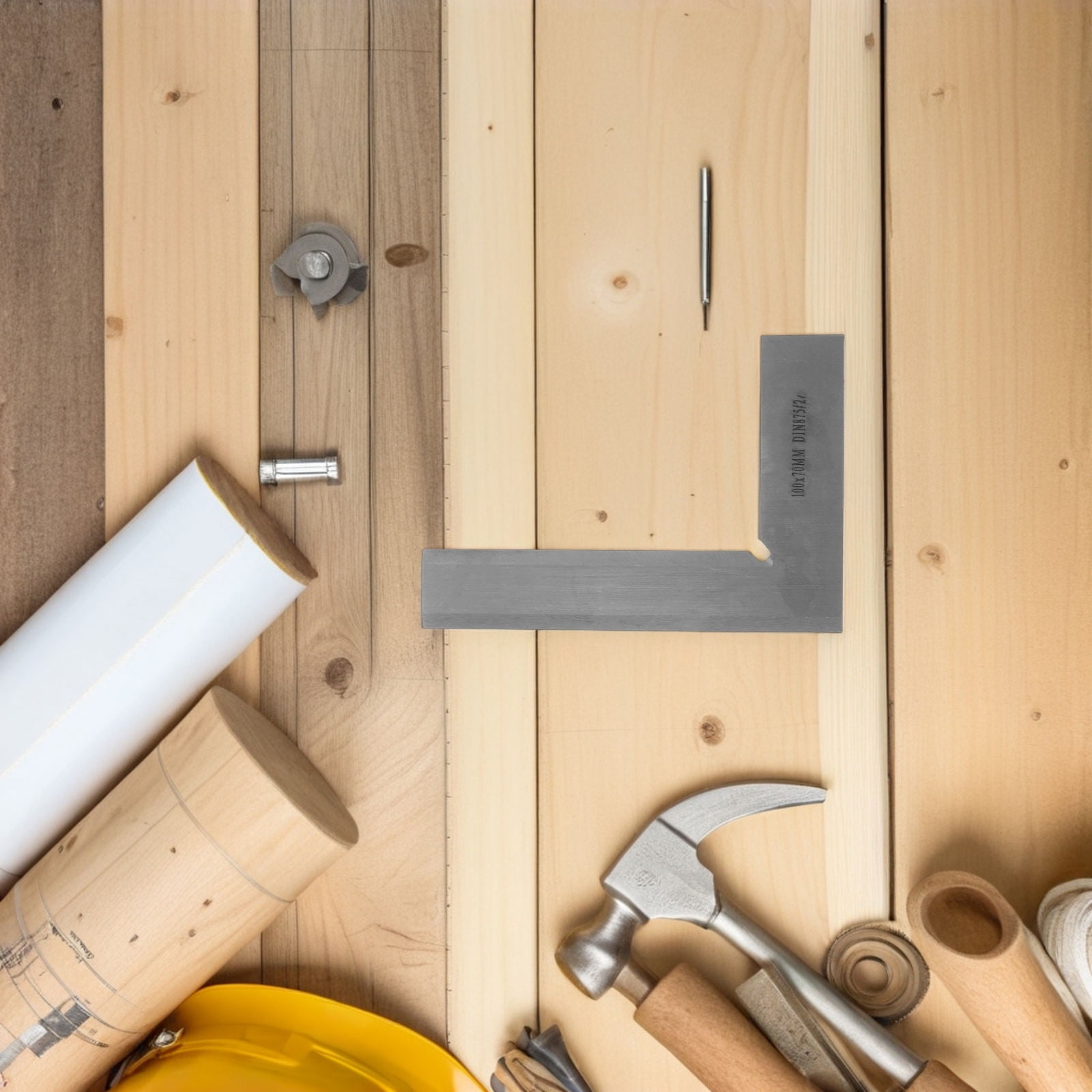 OUNONA Carbon Steel Right Angle Ruler 90 Degree Precision Machinist ...